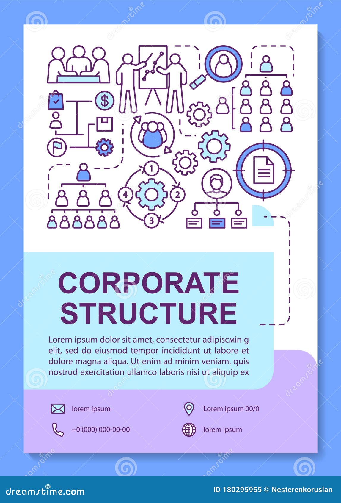 Corporate Structure Poster Template Layout. Workplace Relationships and ...