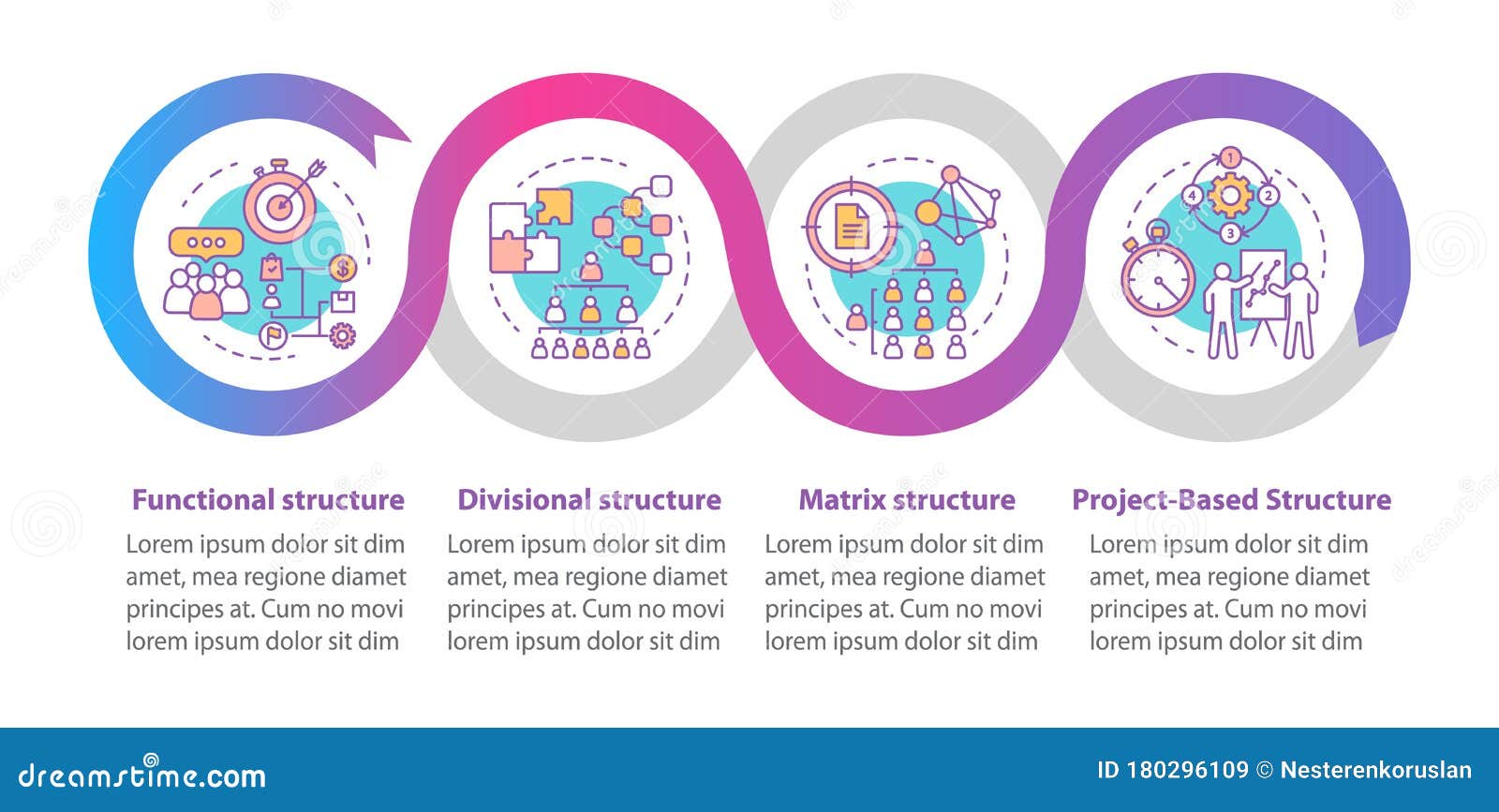 Corporate Structure Vector Infographic Template. Organization Hierarchy ...