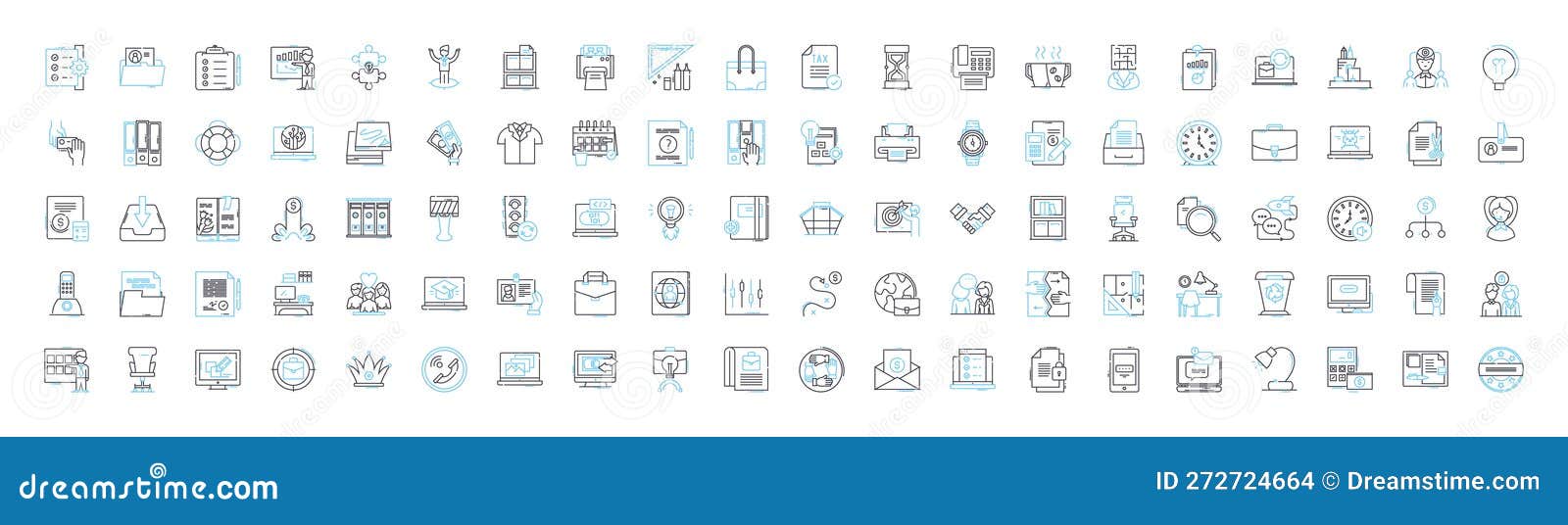 Corporate Structure Line Icons Collection Hierarchy Chain Management Organization Framework