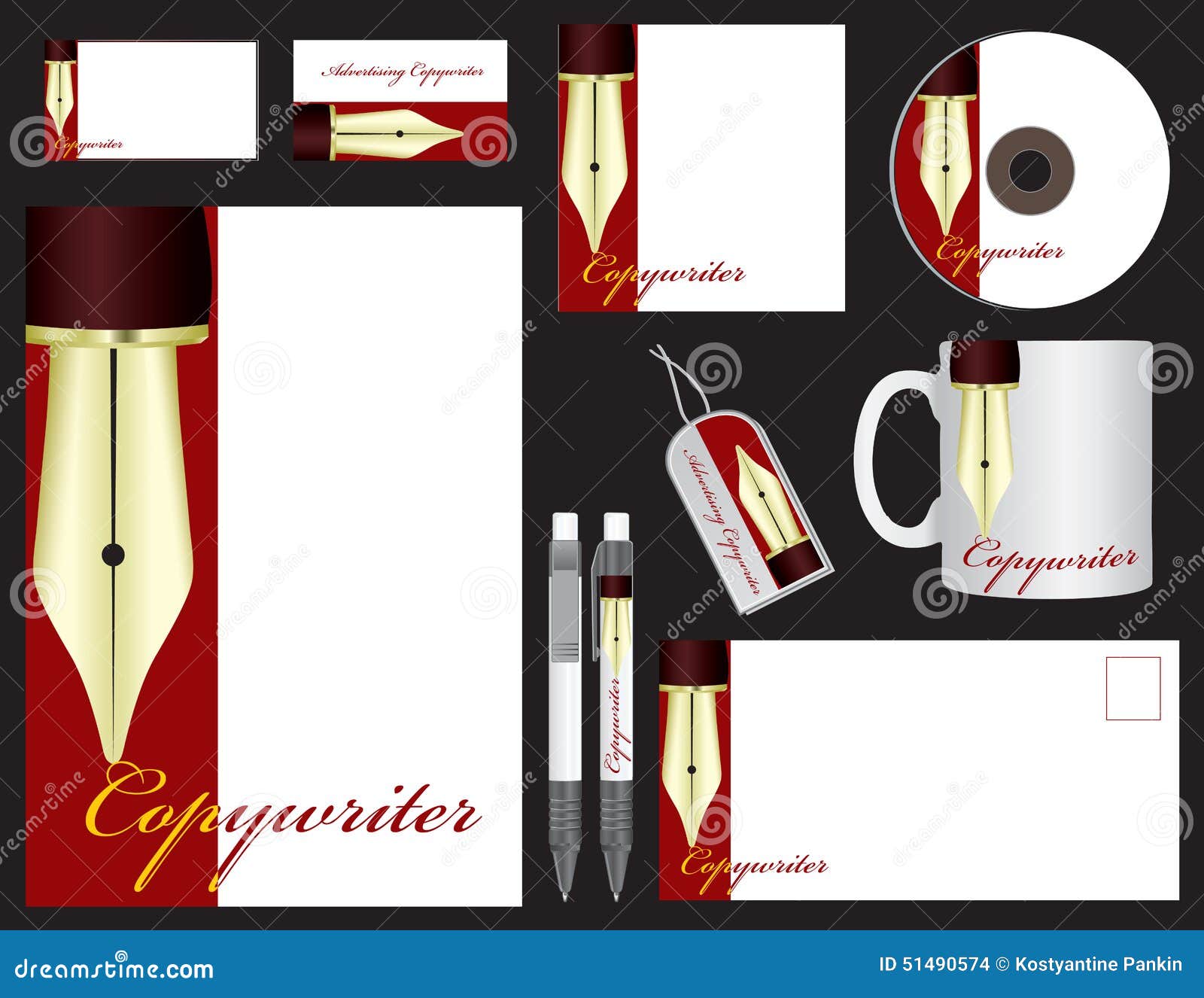 Corporate Style Advertising Copywriter Stock Vector - Illustration of ...