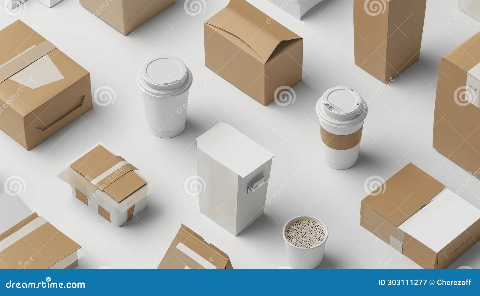 Corporate style box mockup stock image. Image of cardboard - 303111277