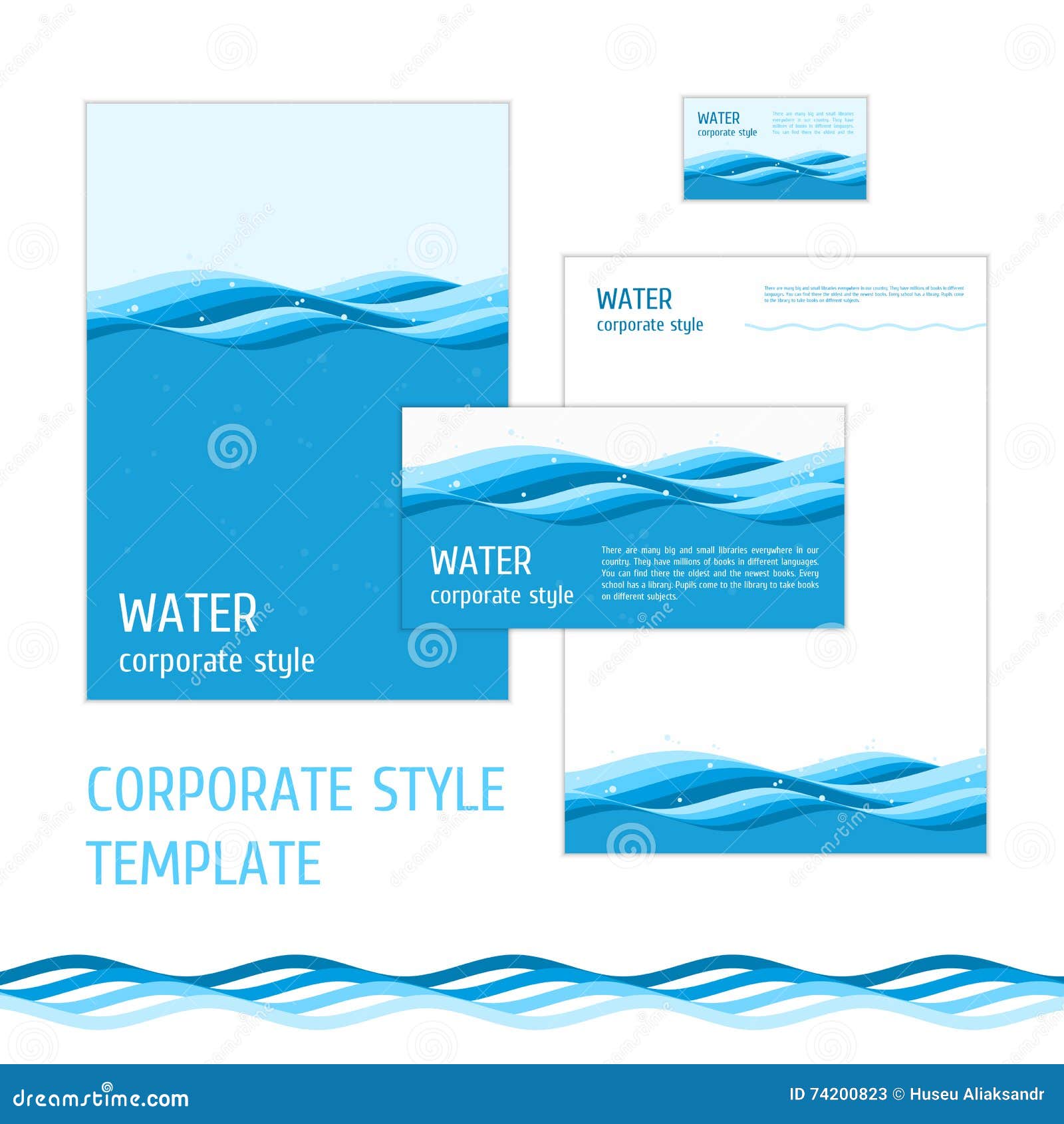 Corporate Style Template Water Stock Vector - Illustration of business ...