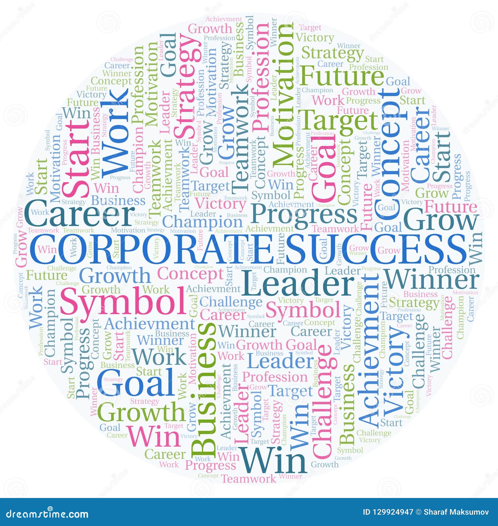 Corporate Success Word Cloud. Stock Illustration - Illustration of ...