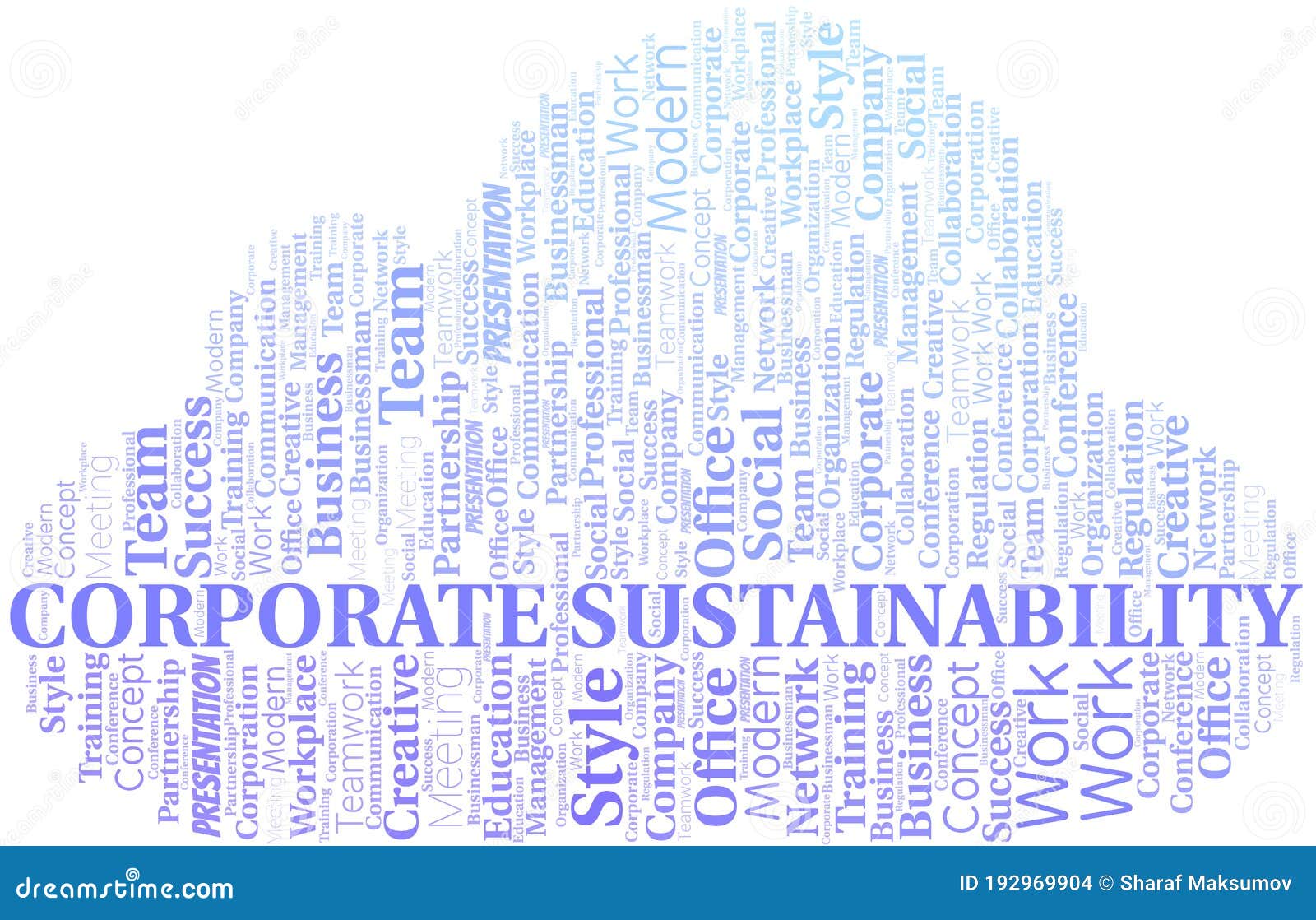 Corporate Sustainability Vector Word Cloud, Made with Text only. Stock ...