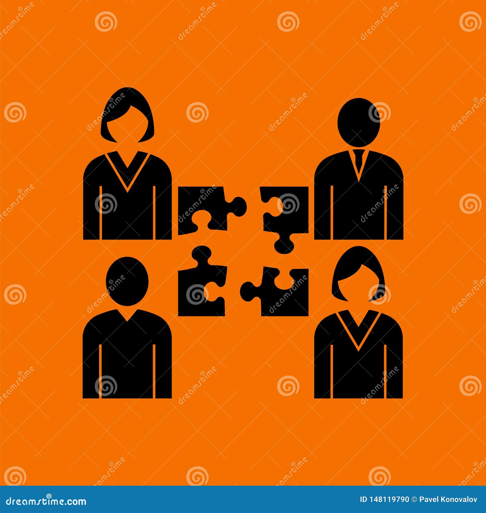 Corporate Team Icon stock vector. Illustration of businessman - 148119790