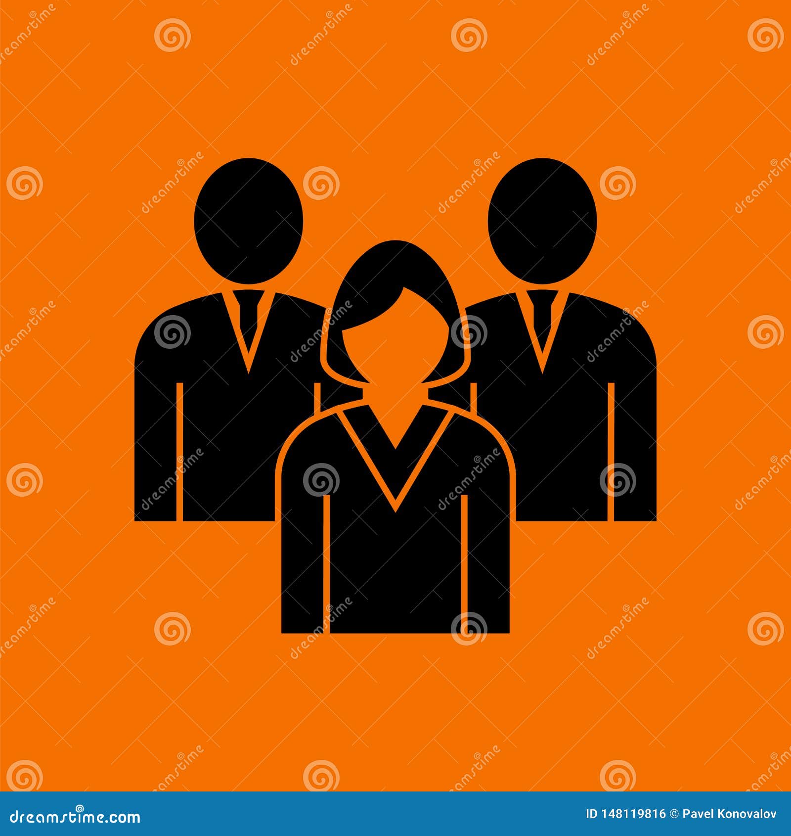 Corporate Team Icon stock vector. Illustration of interaction - 148119816