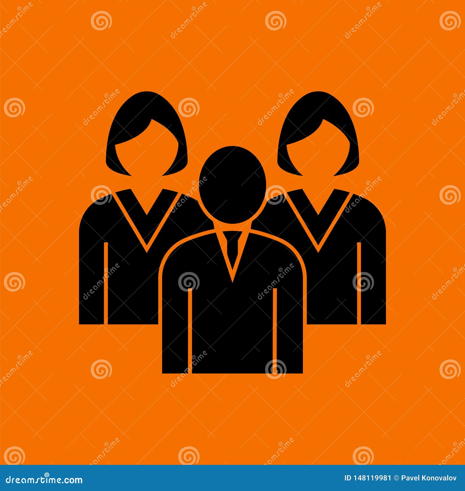 Corporate Team Icon stock vector. Illustration of leader - 148119981