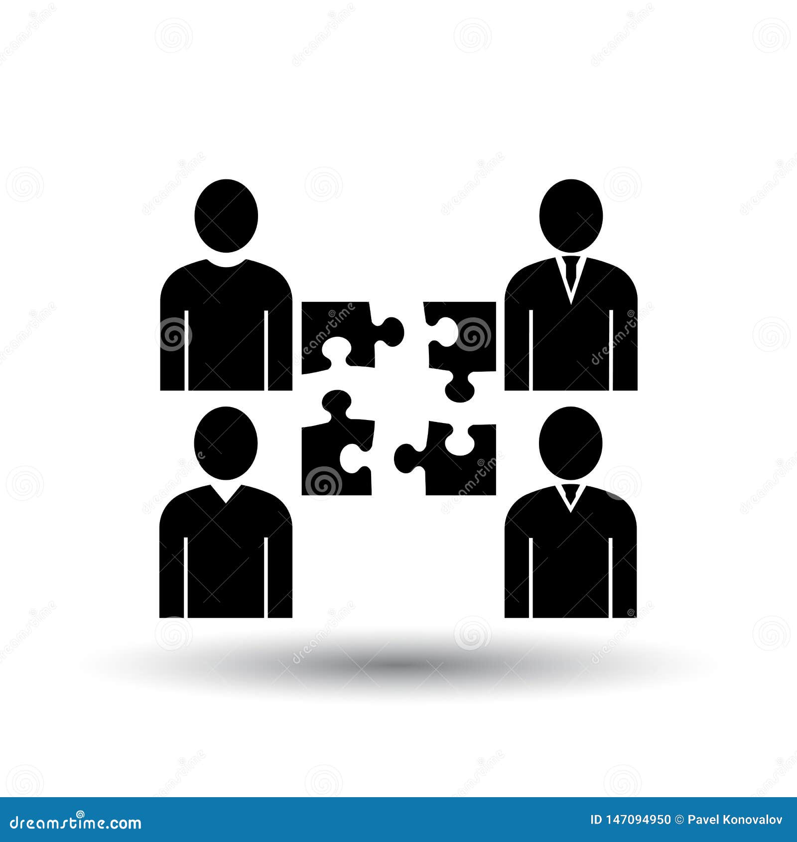 Corporate Team Icon stock vector. Illustration of meeting - 147094950