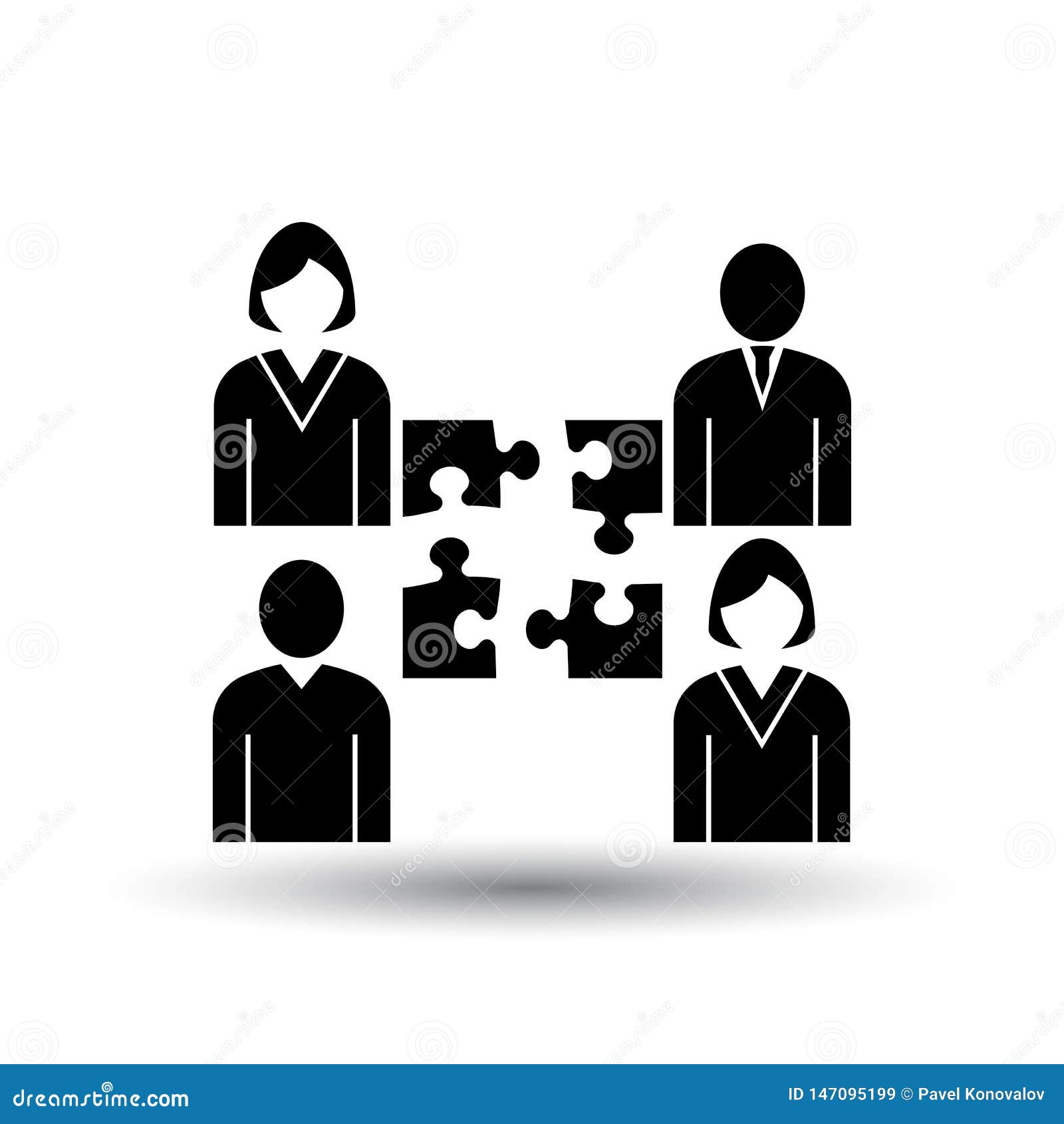 Corporate Team Icon stock vector. Illustration of communication - 147095199