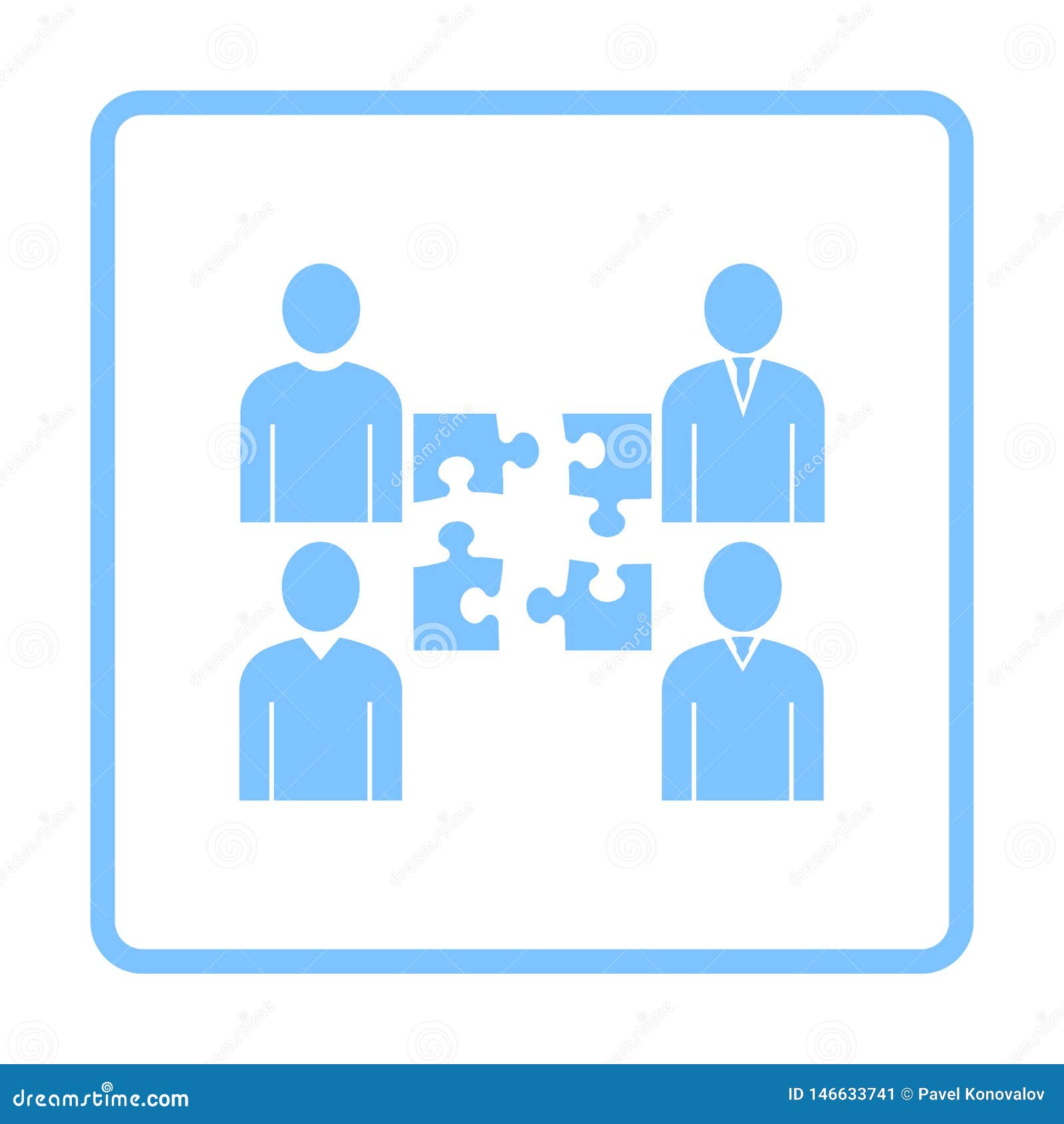 Corporate Team Icon stock vector. Illustration of collaboration - 146633741