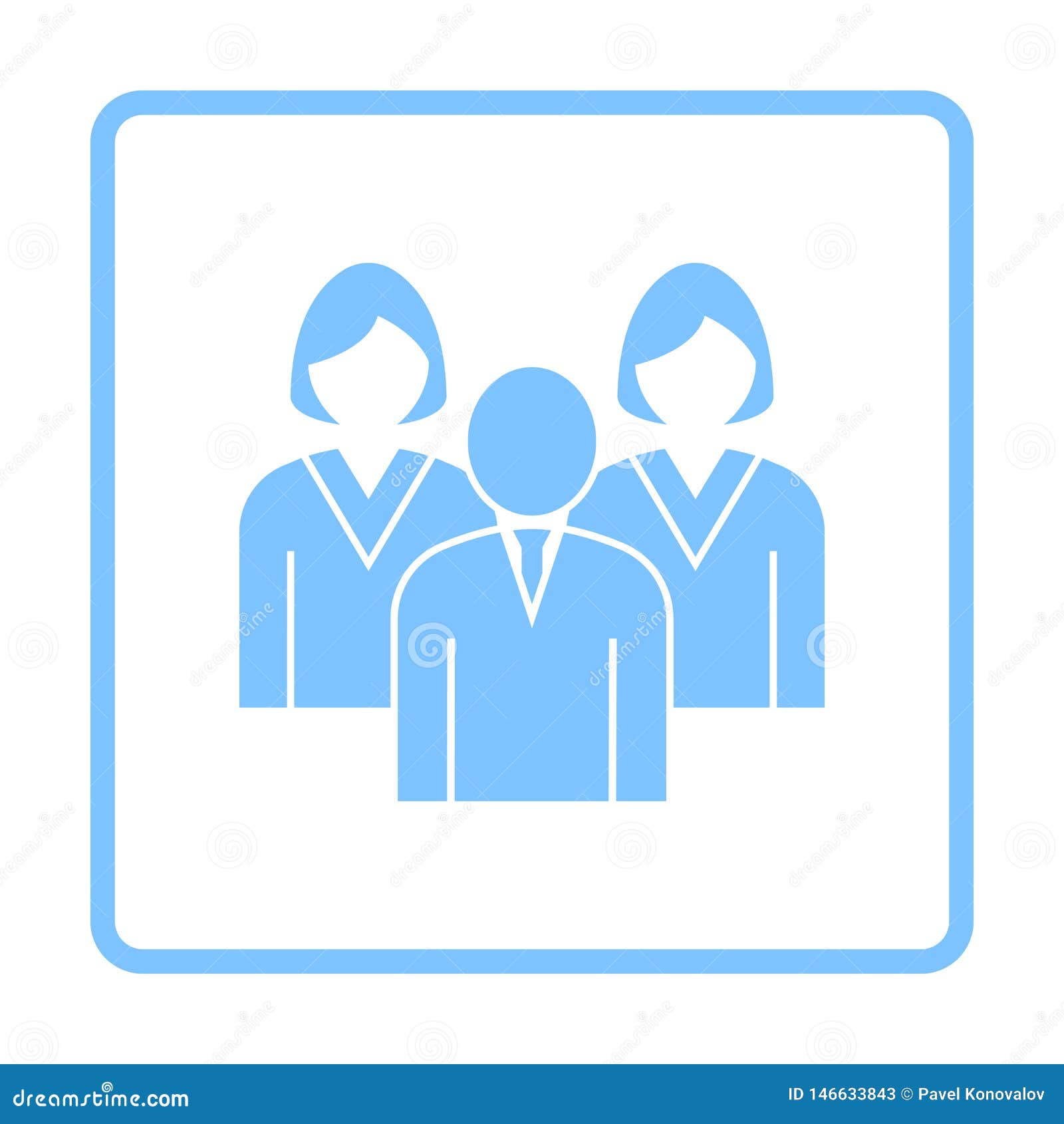 Corporate Team Icon stock vector. Illustration of female - 146633843