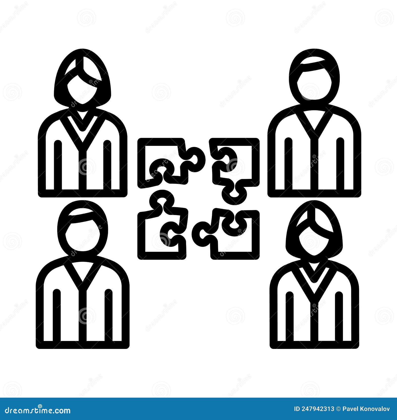 Corporate Team Icon stock vector. Illustration of meeting - 247942313