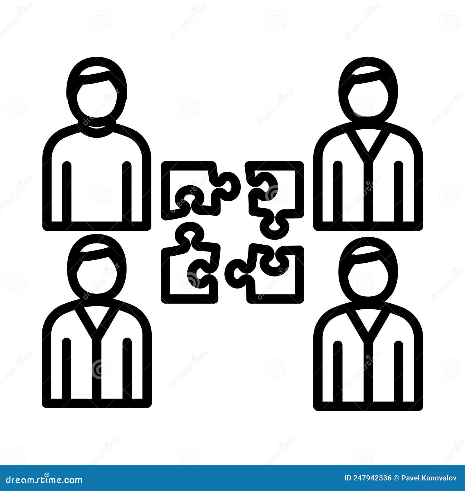 Corporate Team Icon stock vector. Illustration of black - 247942336