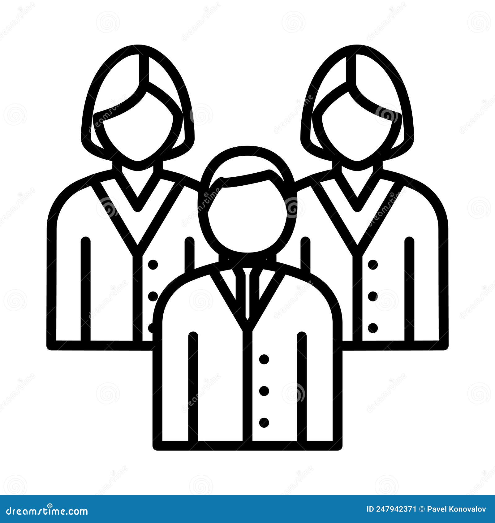 Corporate Team Icon stock vector. Illustration of management - 247942371