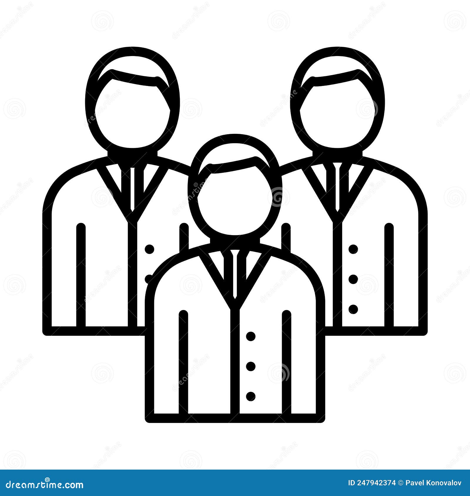 Corporate Team Icon stock vector. Illustration of formal - 247942374