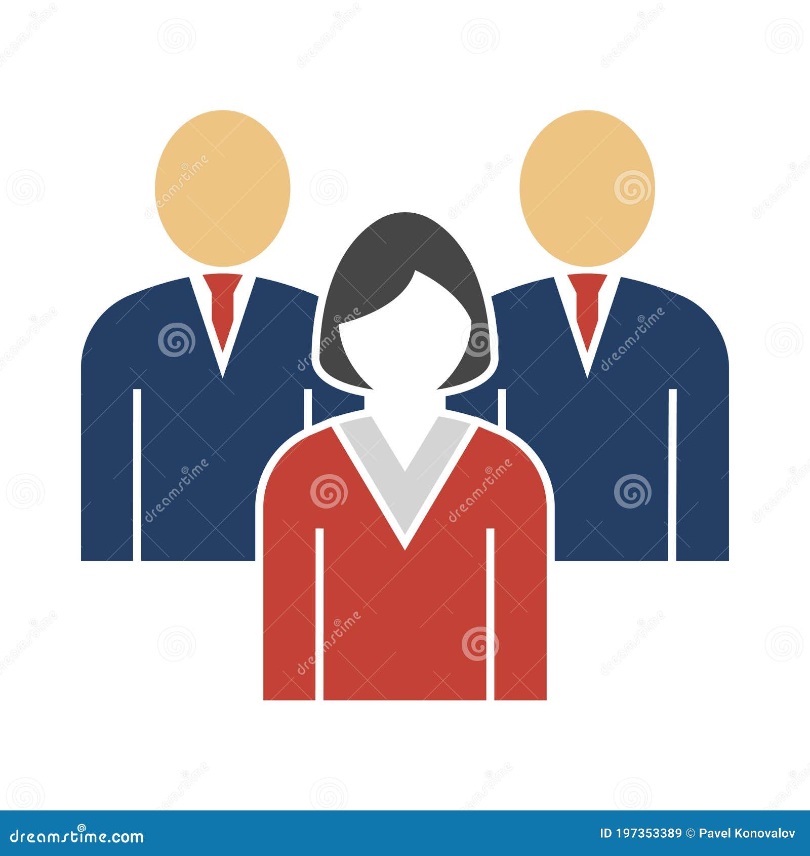 Corporate Team Icon stock vector. Illustration of contact - 197353389