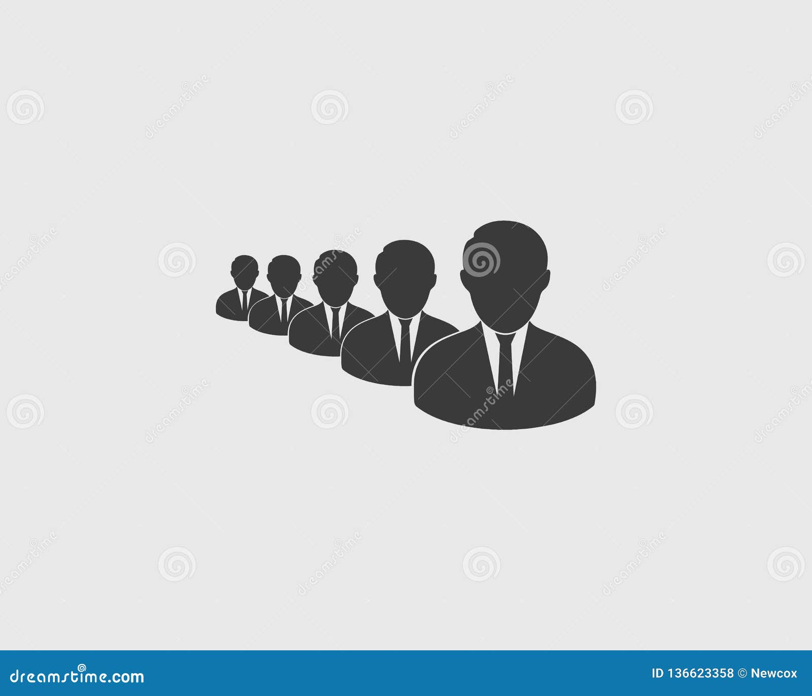 Corporate team Icon . stock vector. Illustration of concept - 136623358