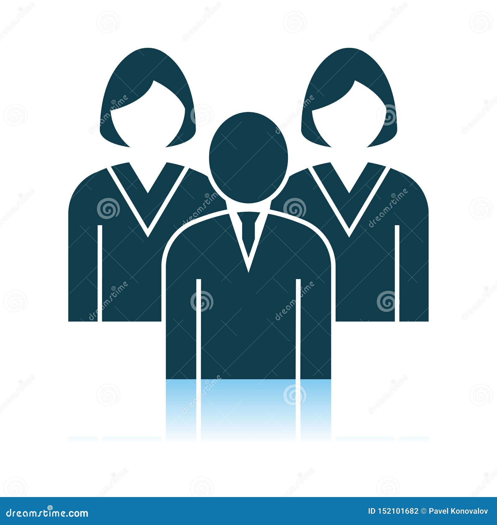 Corporate Team Icon stock vector. Illustration of contact - 152101682