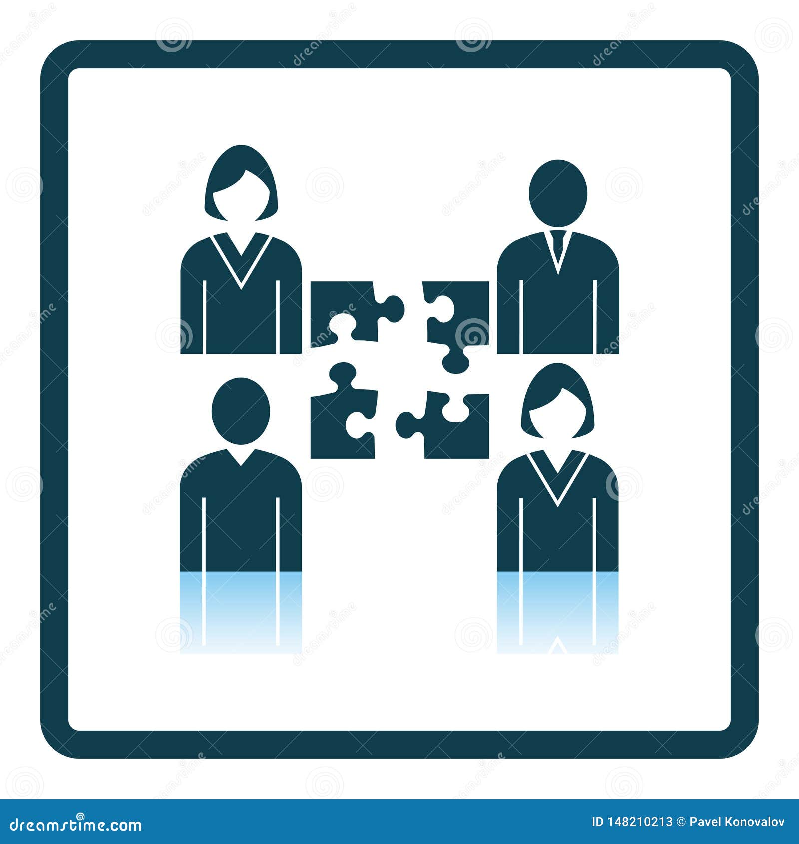 Corporate Team Icon stock vector. Illustration of cooperation - 148210213