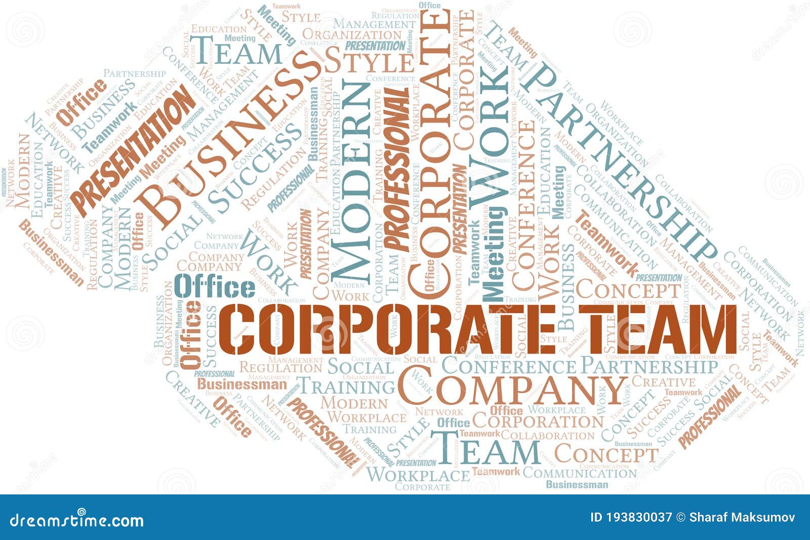 Corporate Team Vector Word Cloud, Made with Text only. Stock Vector ...