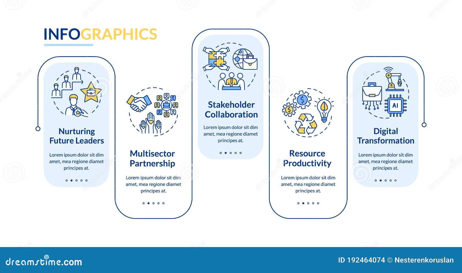 Corporate Teamwork Vector Infographic Template Stock Vector ...