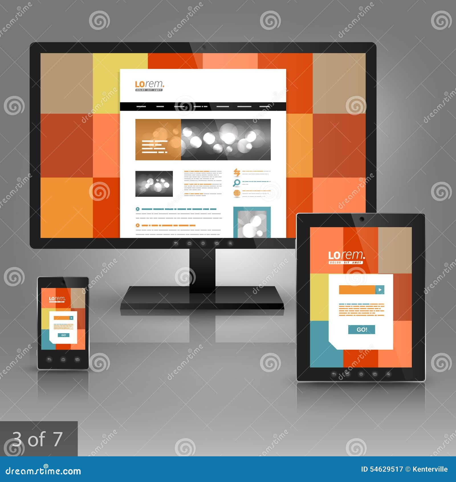 Corporate Template Design with Applications Stock Vector - Illustration ...