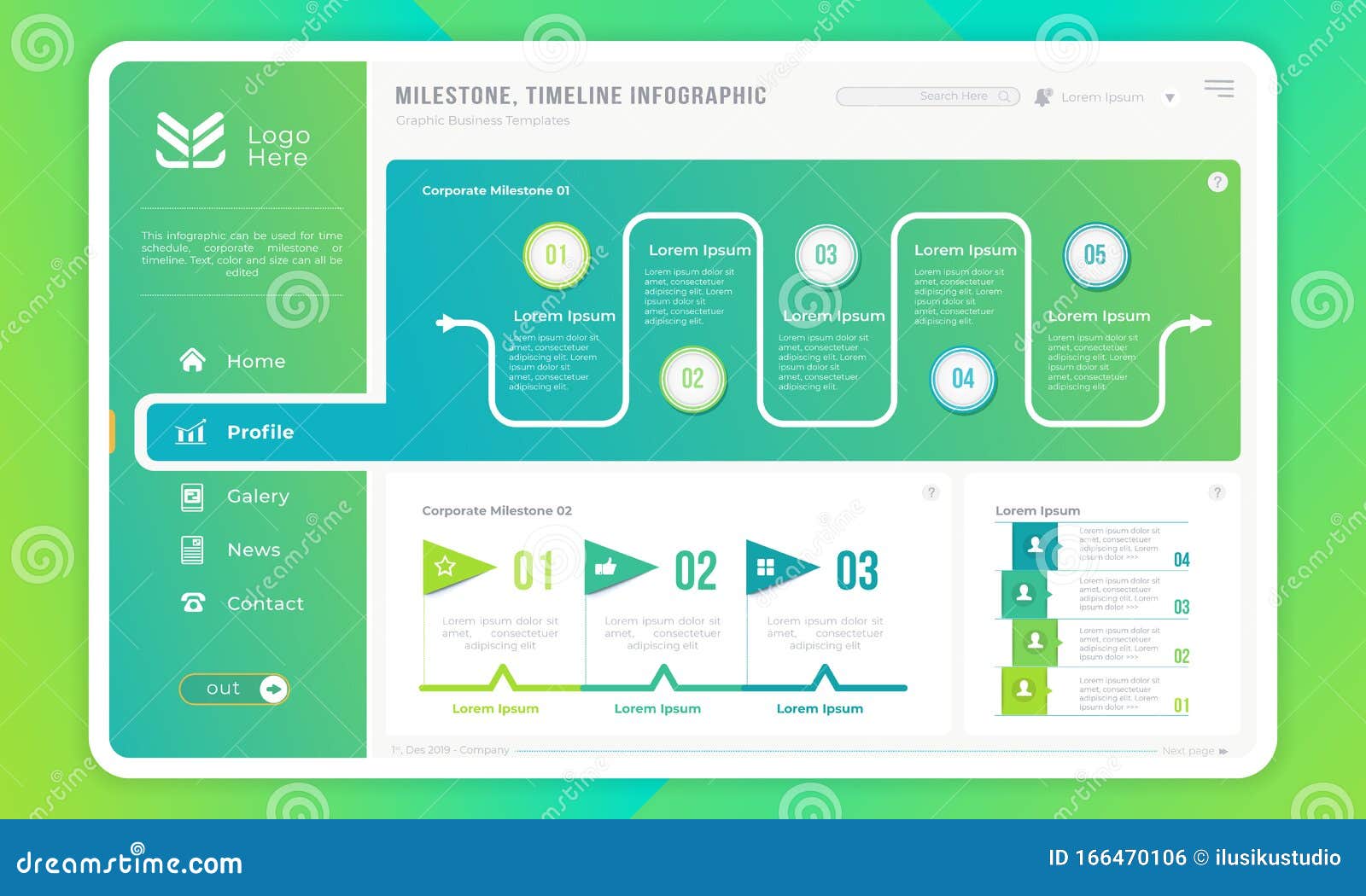 Corporate Timeline or Milestone with Infographic Stock Vector ...