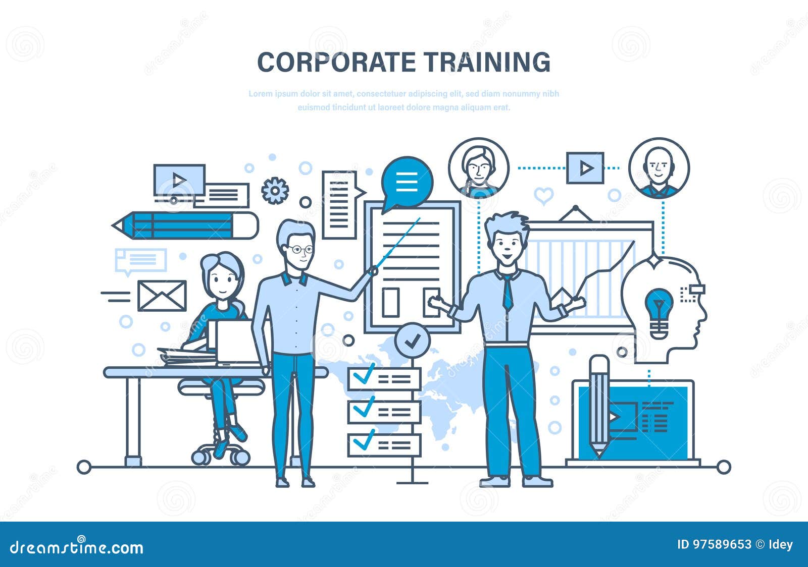 Corporate Training, Education, Learning. Teaching on Lesson. Conference ...