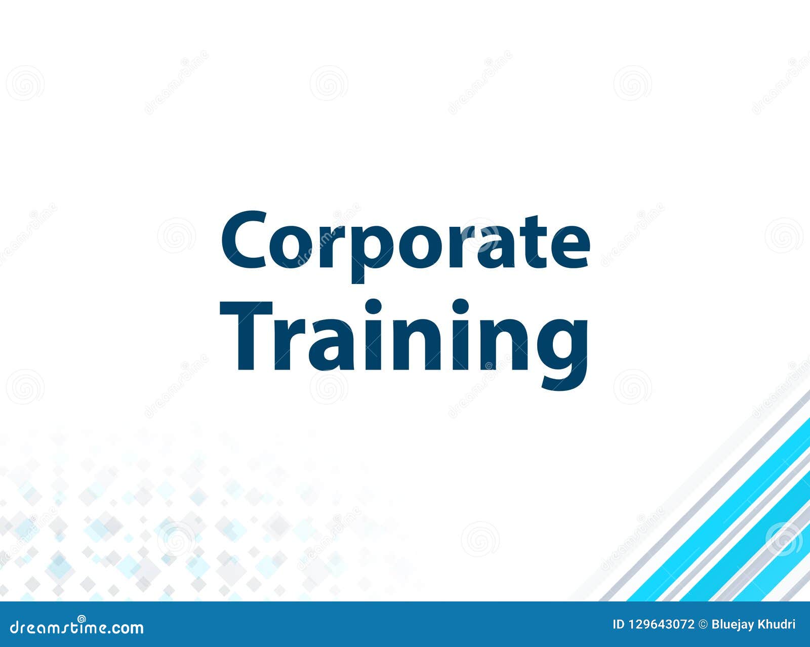 Corporate Training Modern Flat Design Blue Abstract Background Stock ...