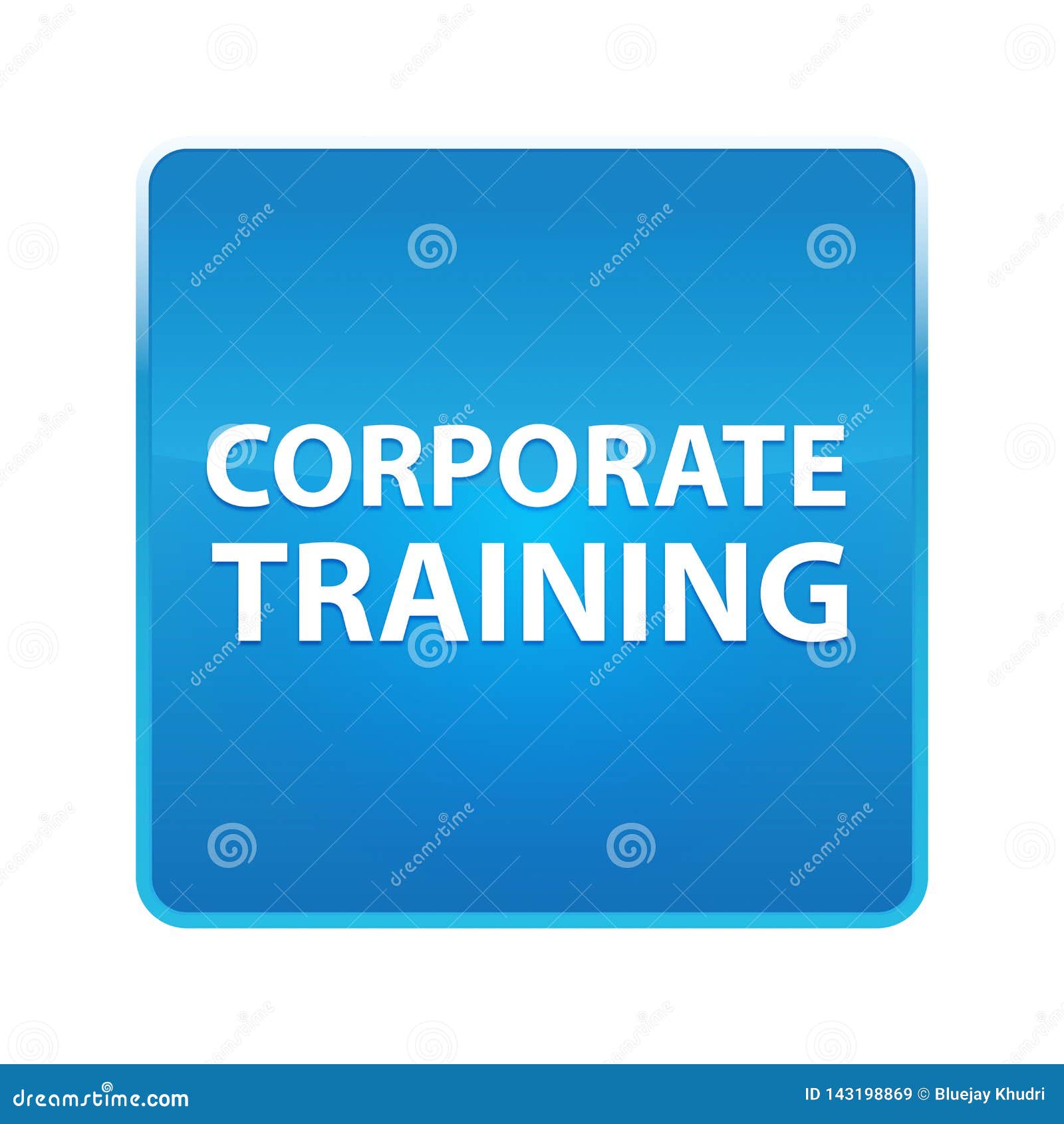 Corporate Training Shiny Blue Square Button Stock Illustration ...