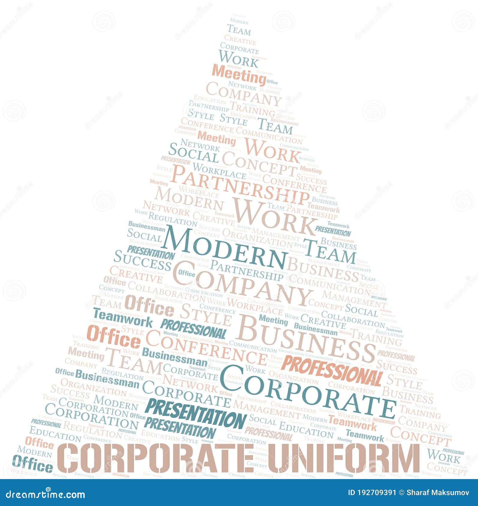 Corporate Uniform Vector Word Cloud, Made with Text only. Stock Vector ...