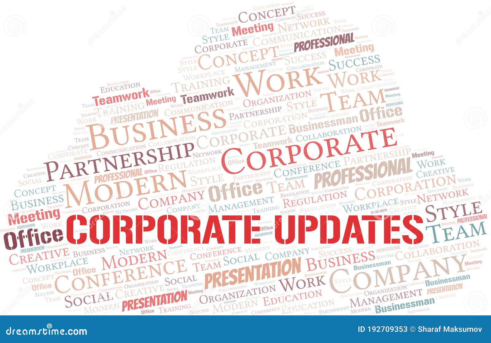 Corporate Updates Vector Word Cloud, Made with Text only. Stock Vector ...
