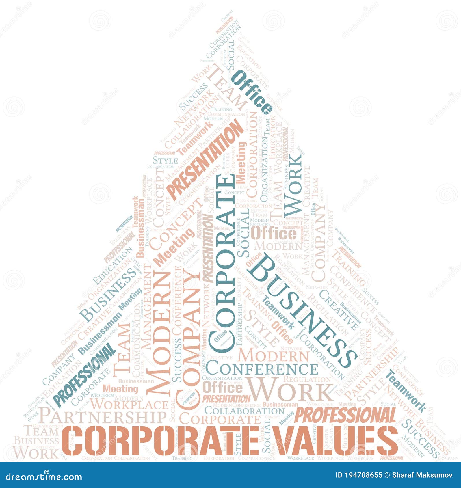 Corporate Values Vector Word Cloud, Made with Text only. Stock ...