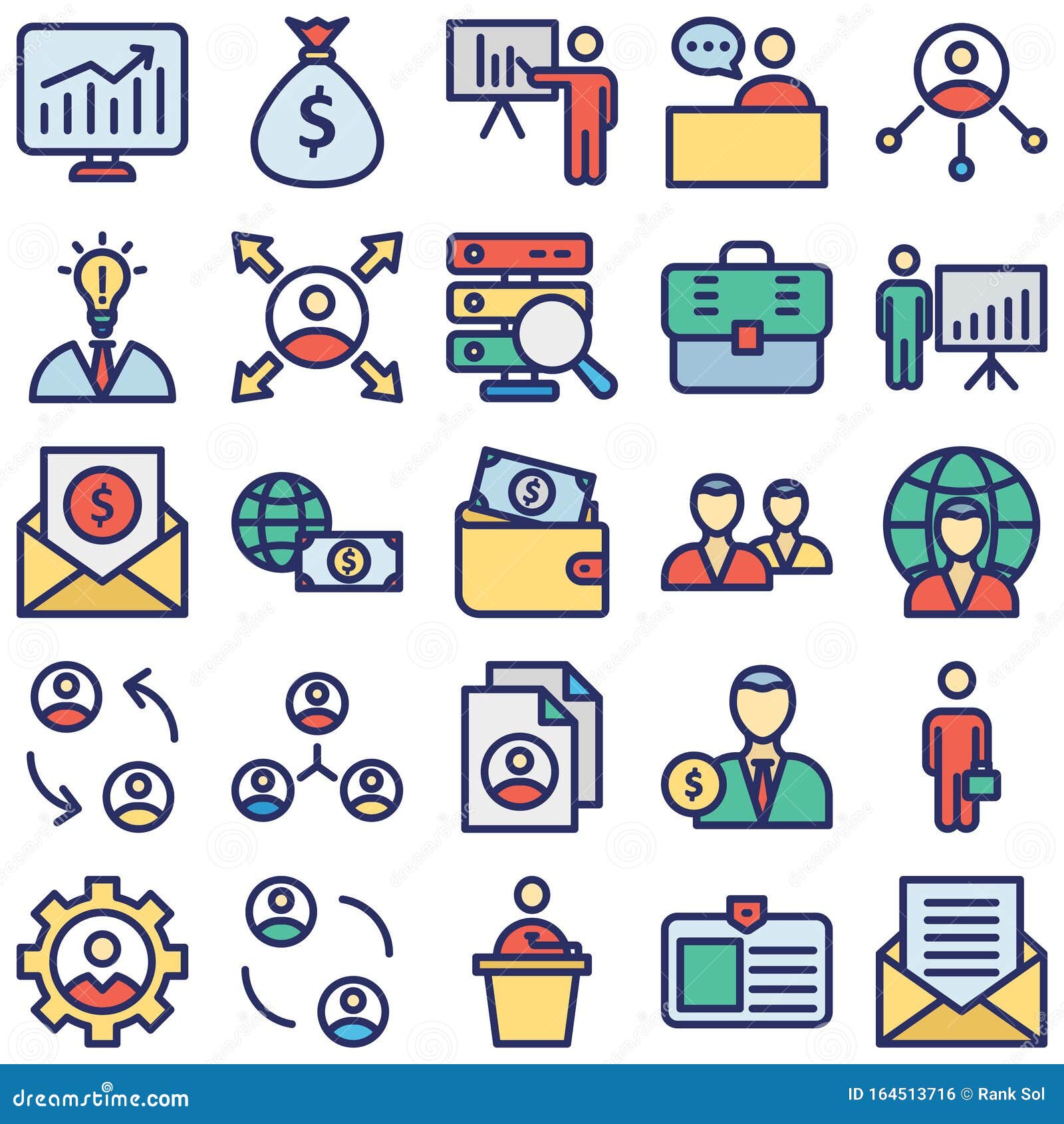 Corporate Vector Isolated Vector Icons Set Every Single Icon Can Be ...