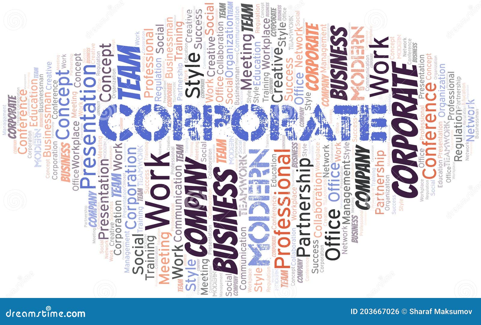 Corporate Vector Word Cloud, Made with Text only. Stock Illustration ...