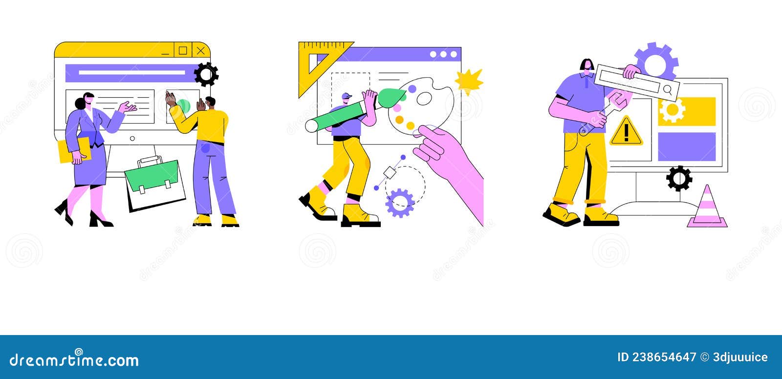 Corporate Website Abstract Concept Vector Illustrations. Stock Vector ...