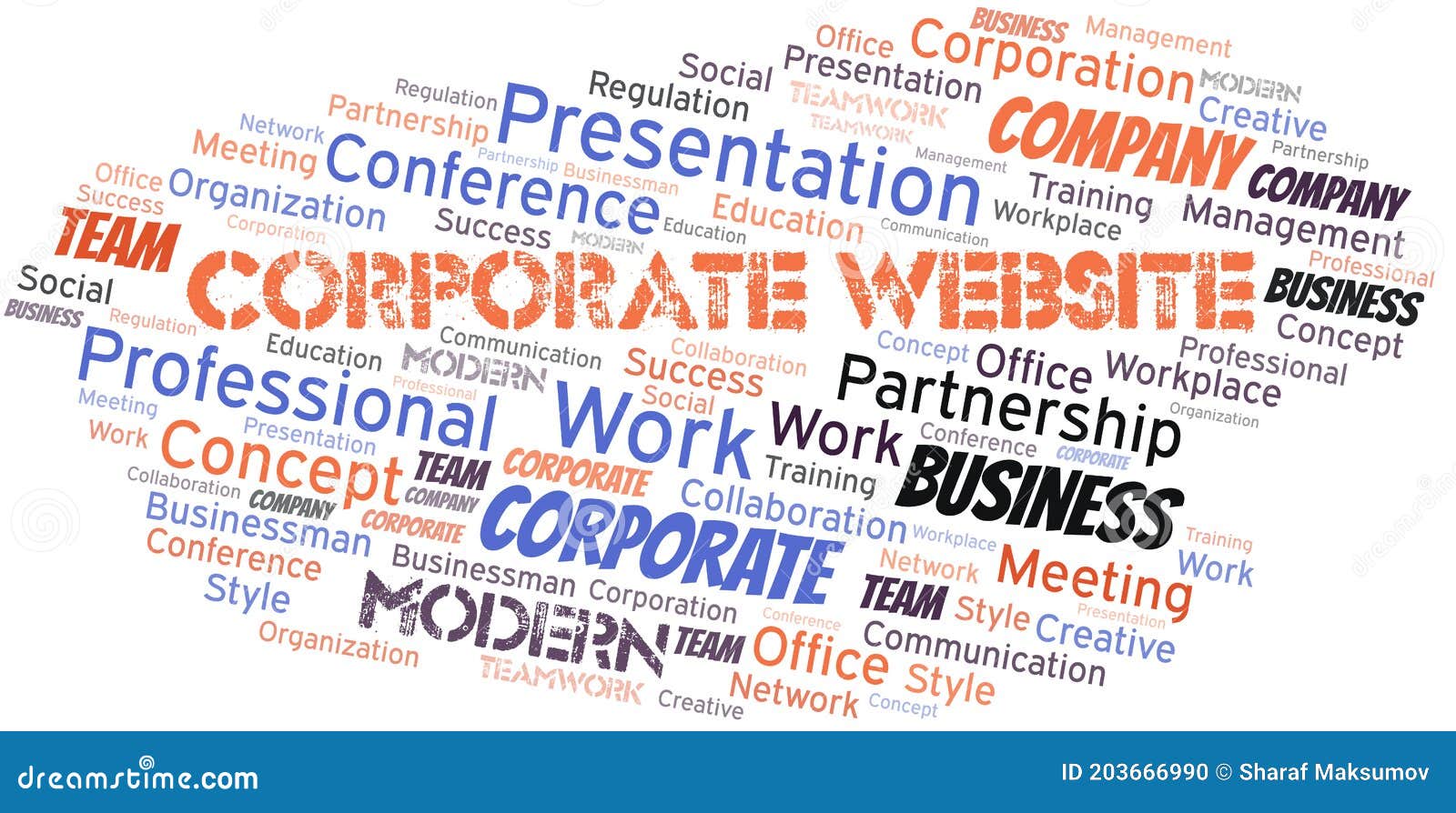 Corporate Website Vector Word Cloud, Made with Text only. Stock ...