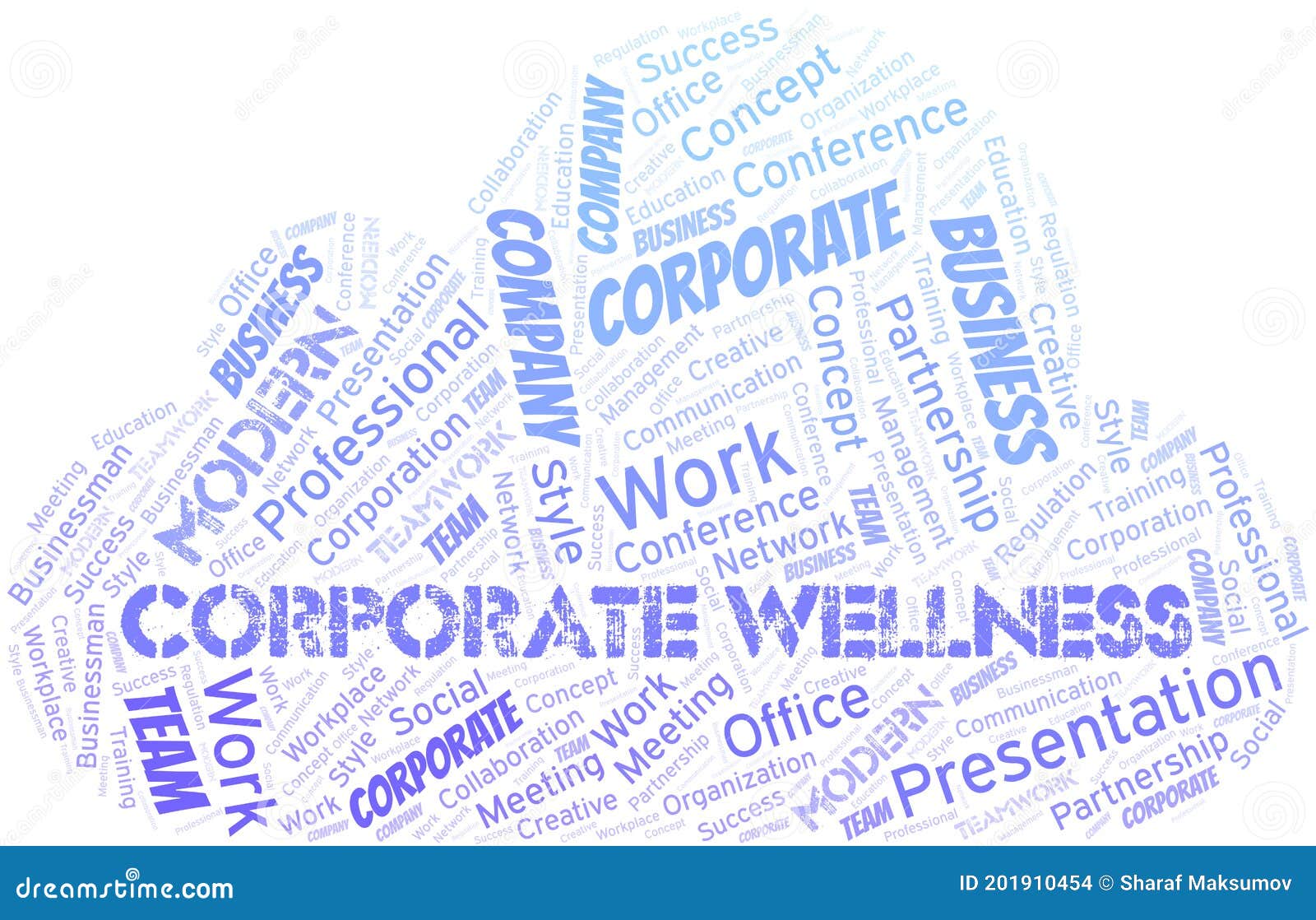 Corporate Wellness Vector Word Cloud, Made with Text only. Stock ...