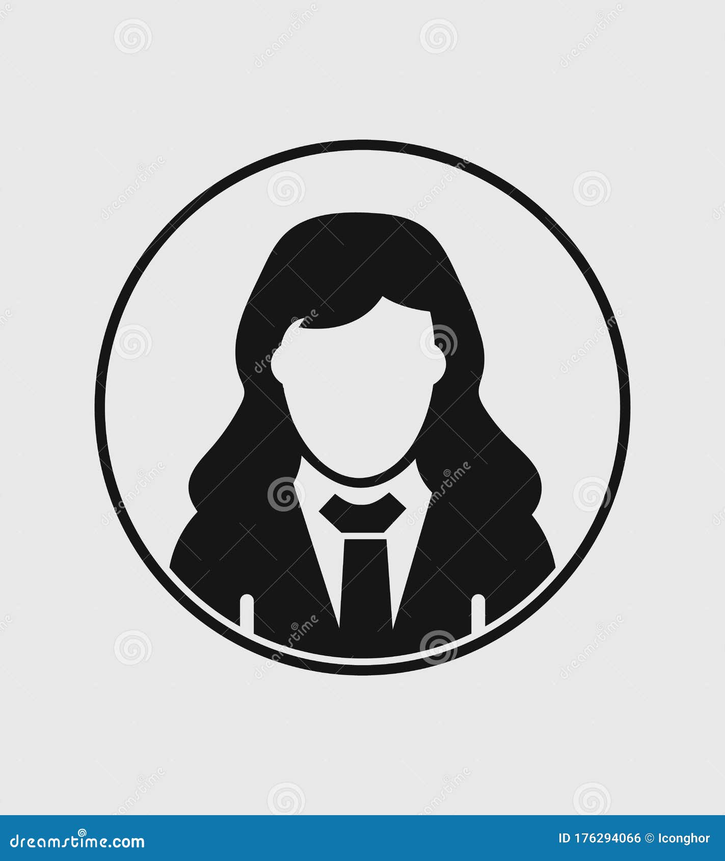 Corporate Woman Icon with Circle Shape. Stock Vector - Illustration of ...