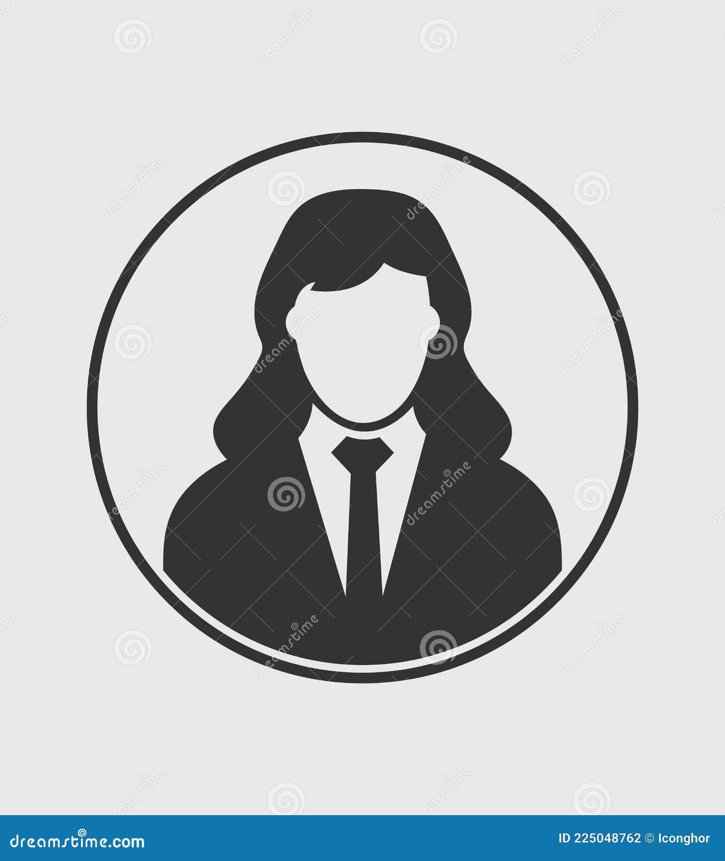 Corporate Woman Icon with Circle Shape. Stock Vector - Illustration of ...