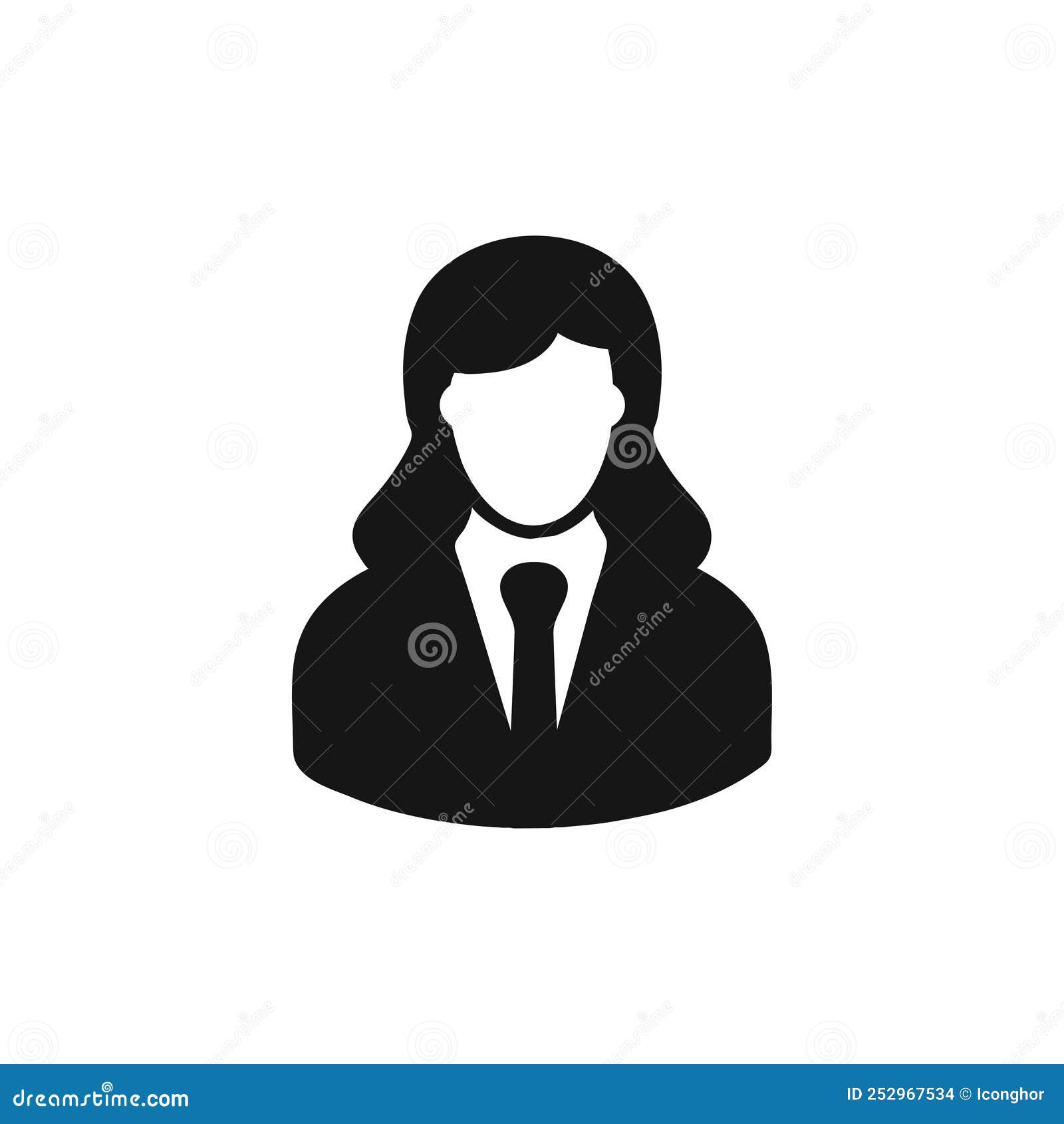 Corporate Women Icon. stock vector. Illustration of flat - 252967534