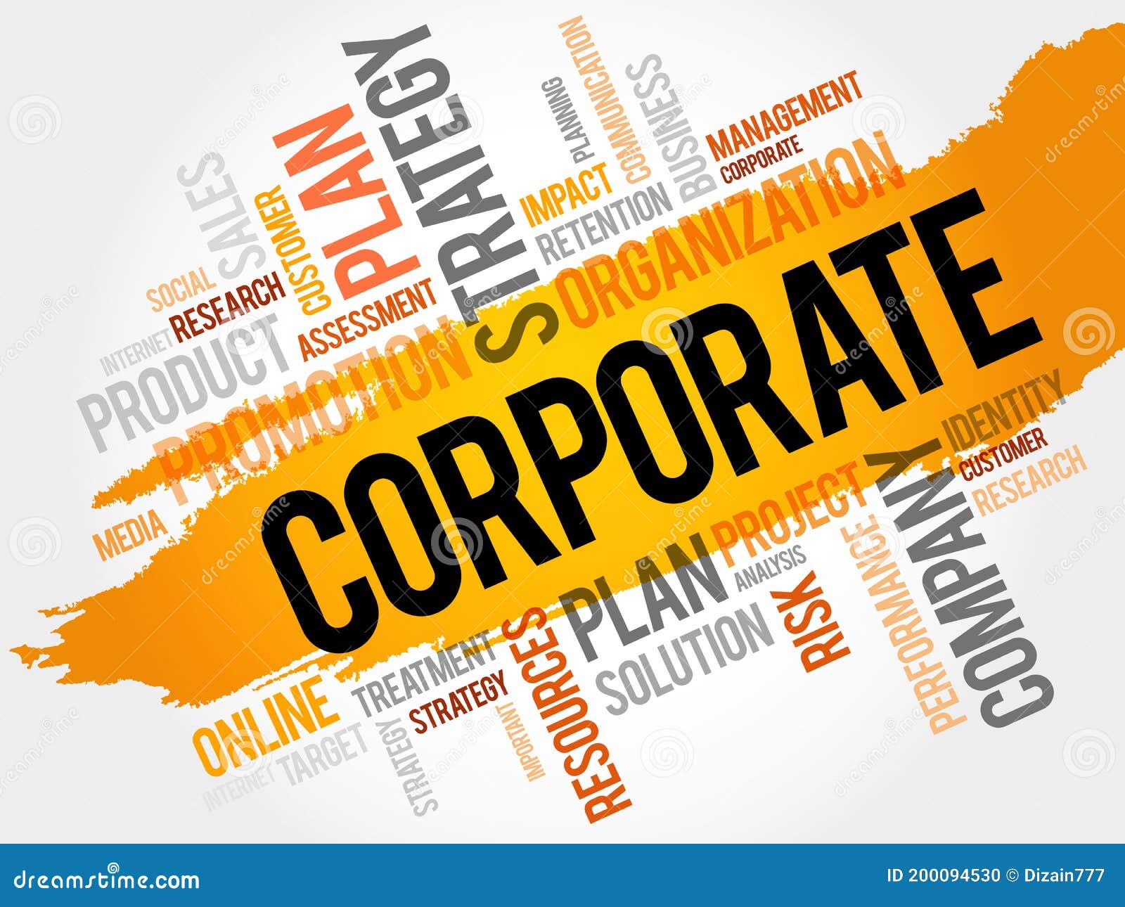 CORPORATE word cloud stock illustration. Illustration of concept ...