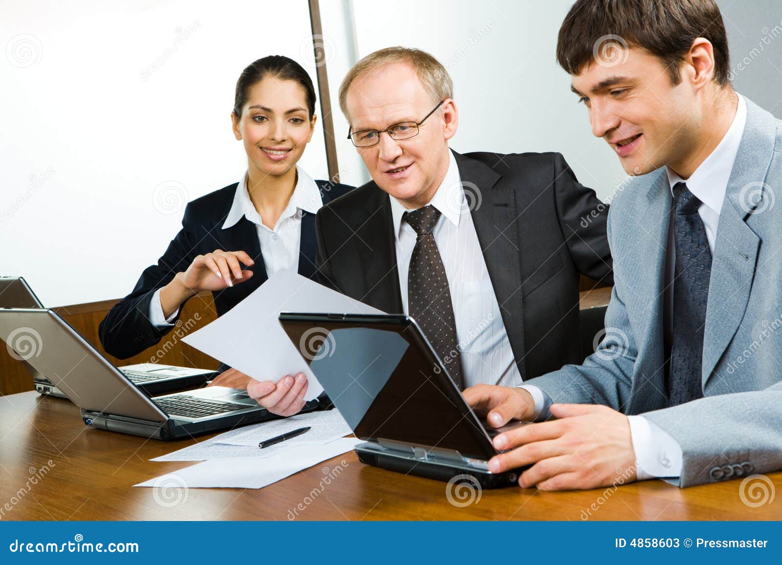 Corporate work stock image. Image of colleagues, businessteam - 4858603