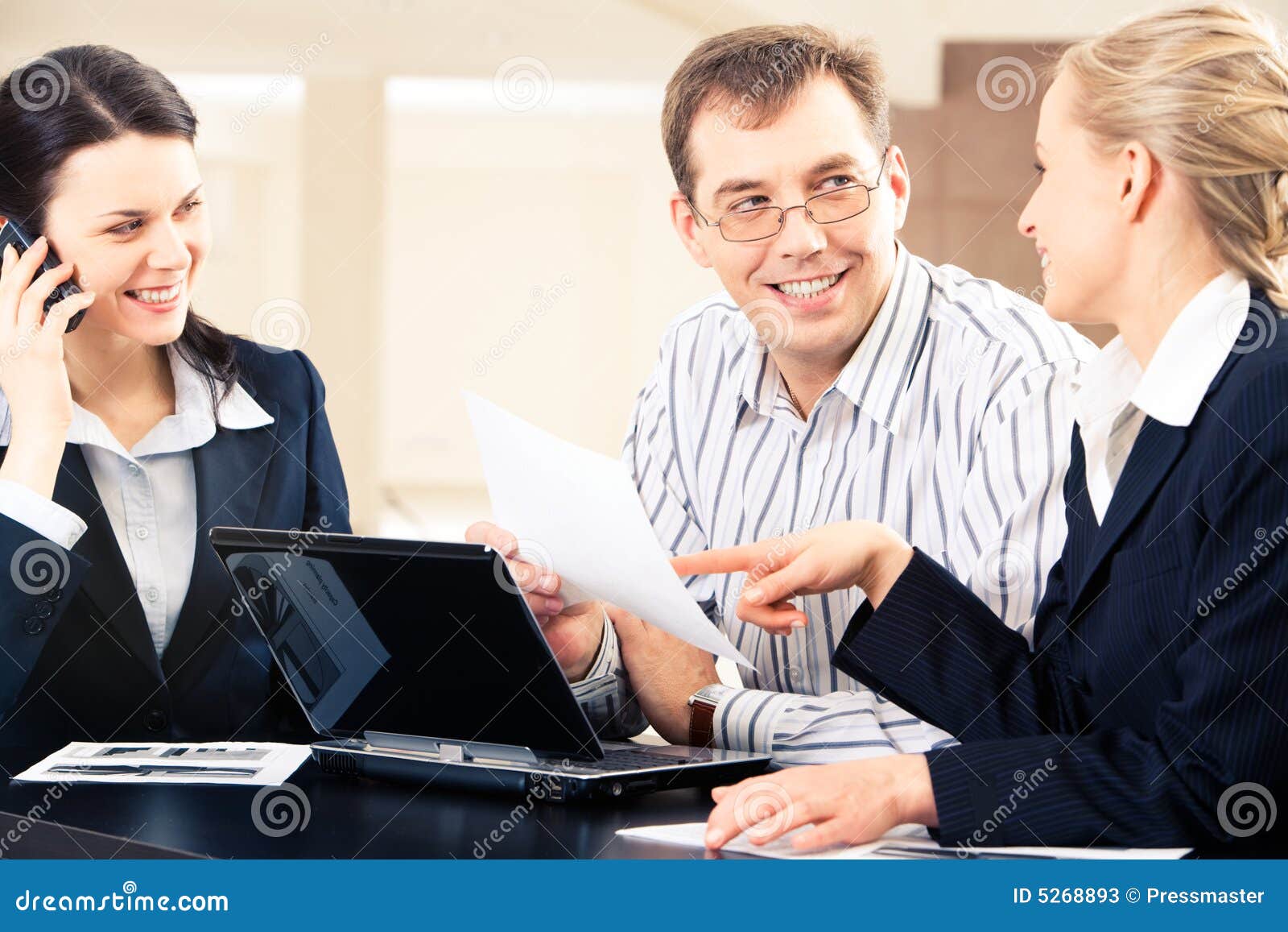 Corporate work stock image. Image of employee, discussing - 5268893