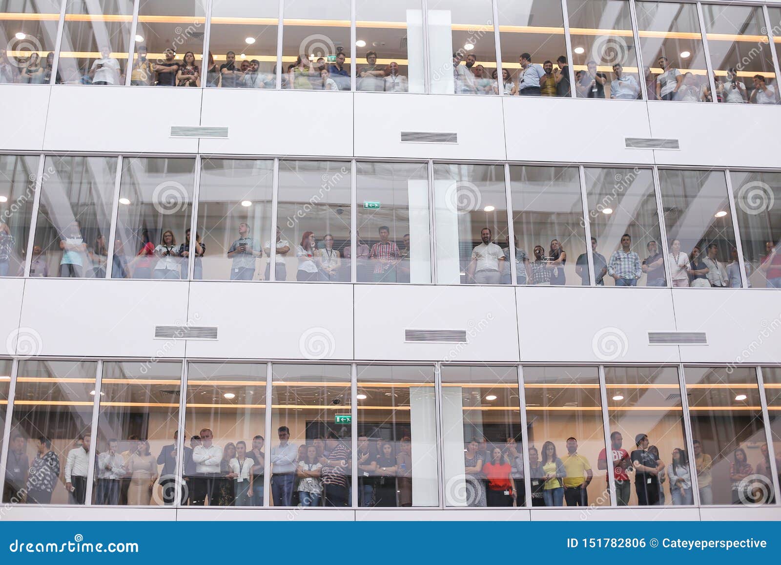 Corporate Workers in an Office Building in Bucharest, Romania Editorial ...