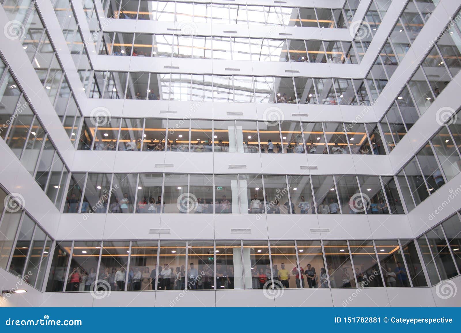Corporate Workers in an Office Building in Bucharest, Romania Editorial ...