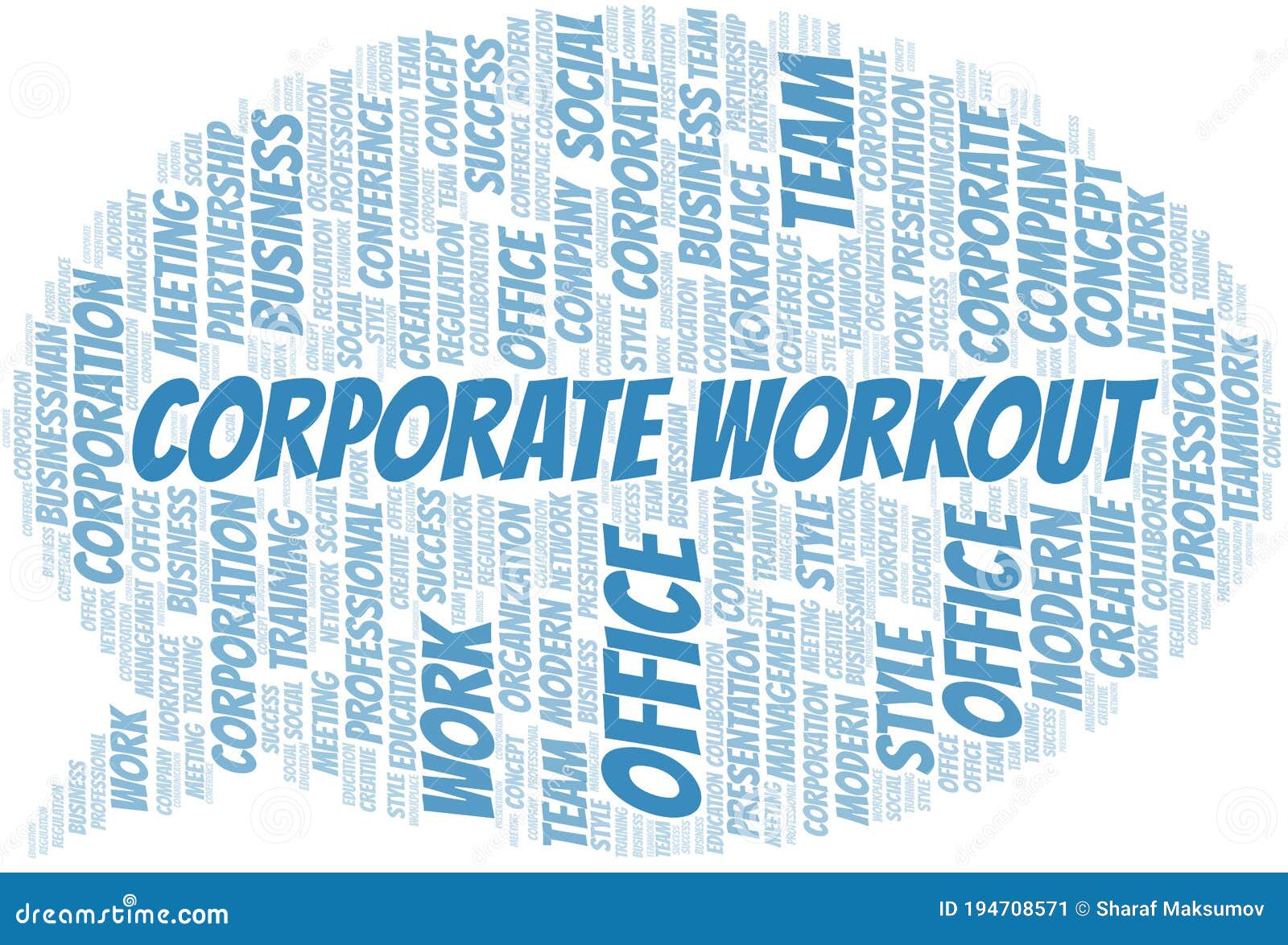 Corporate Workout Vector Word Cloud, Made with Text only. Stock ...