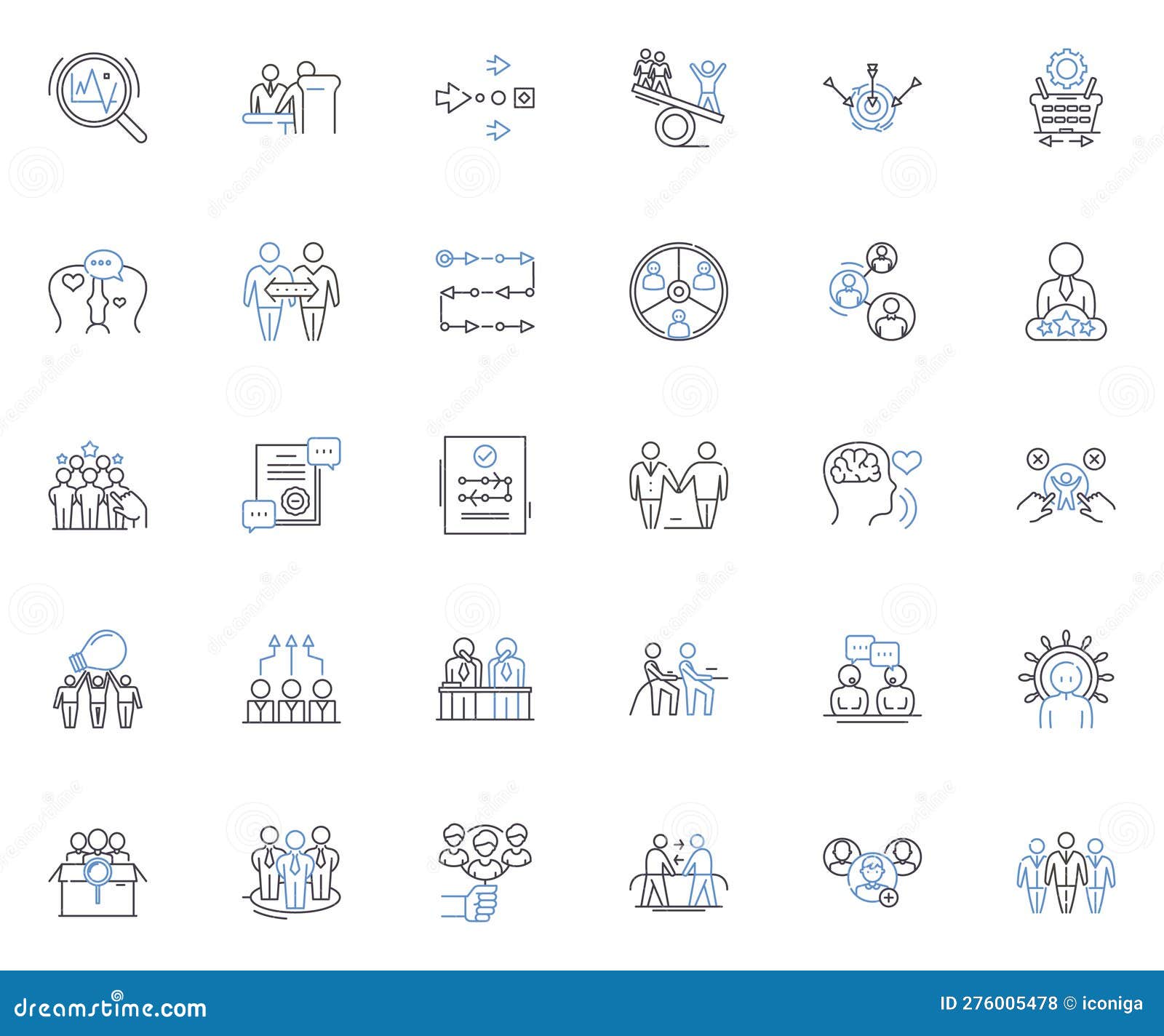 Corporation Squad Line Icons Collection. Teamwork, Strategy, Unity ...