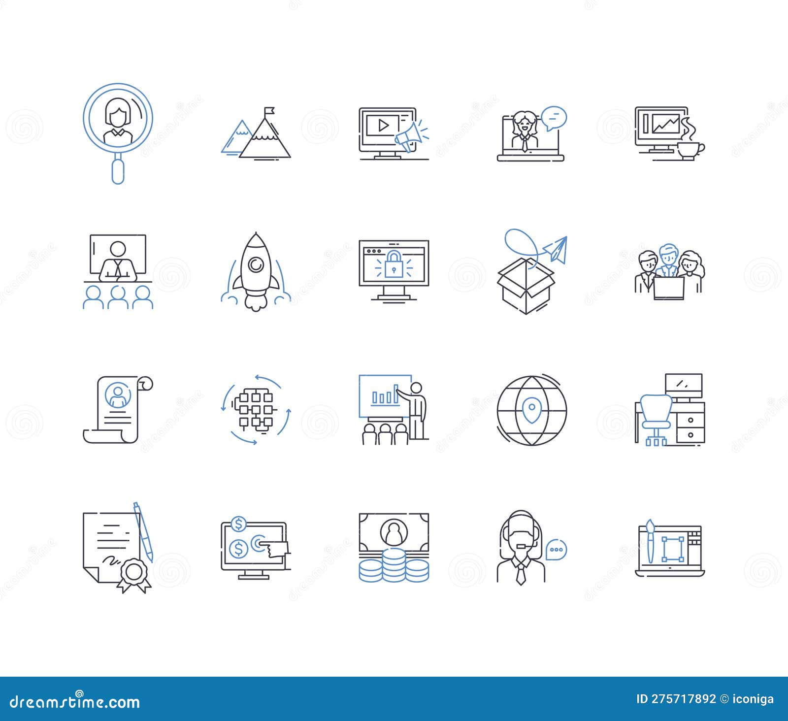Enterprise Evolution Line Icons Collection. Growth, Adaptation ... Enterprise Evolution Line Icons Collection. Growth, Adaptation ...