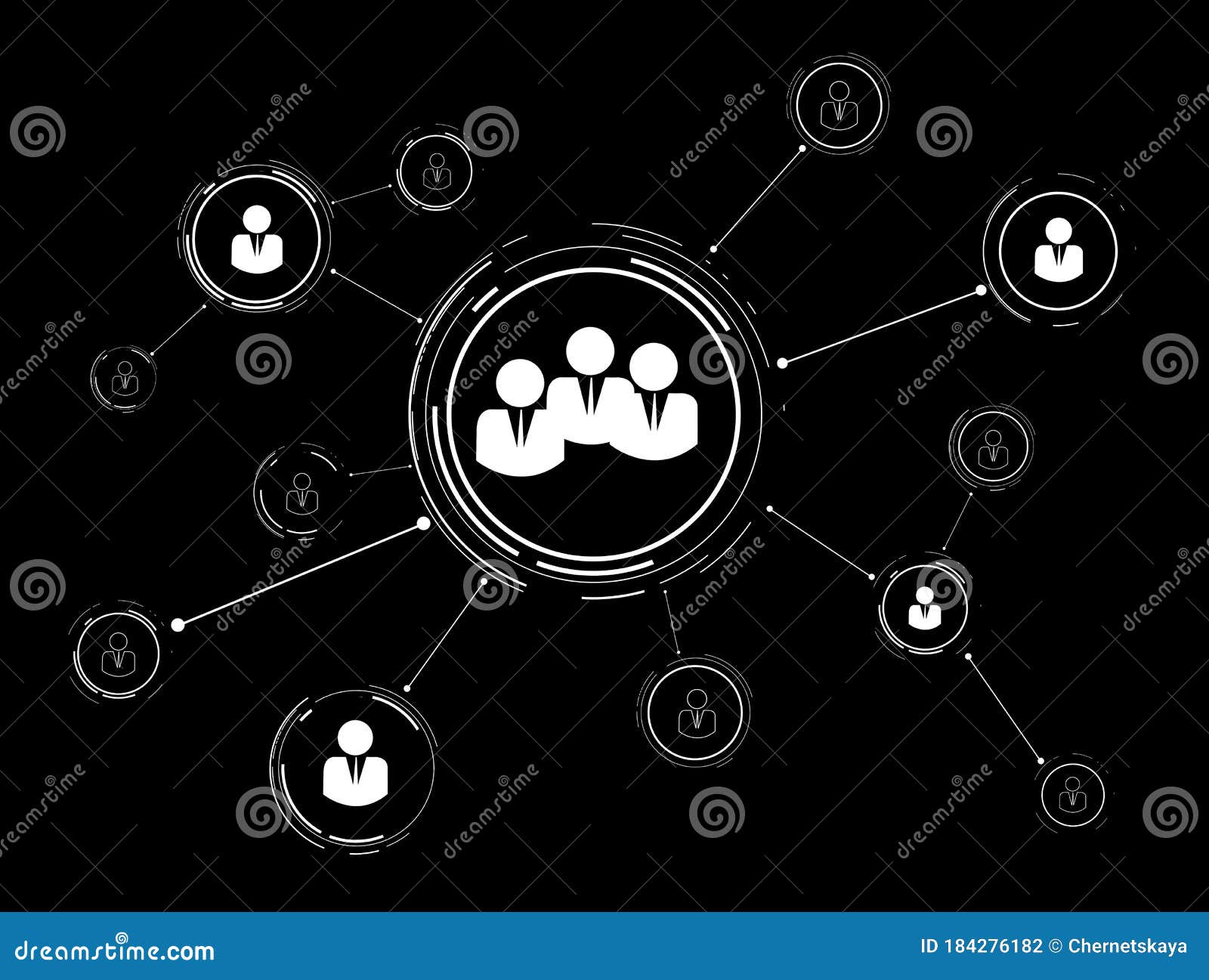 Corporation Structure. Linked People Figures on Background Stock Photo ...